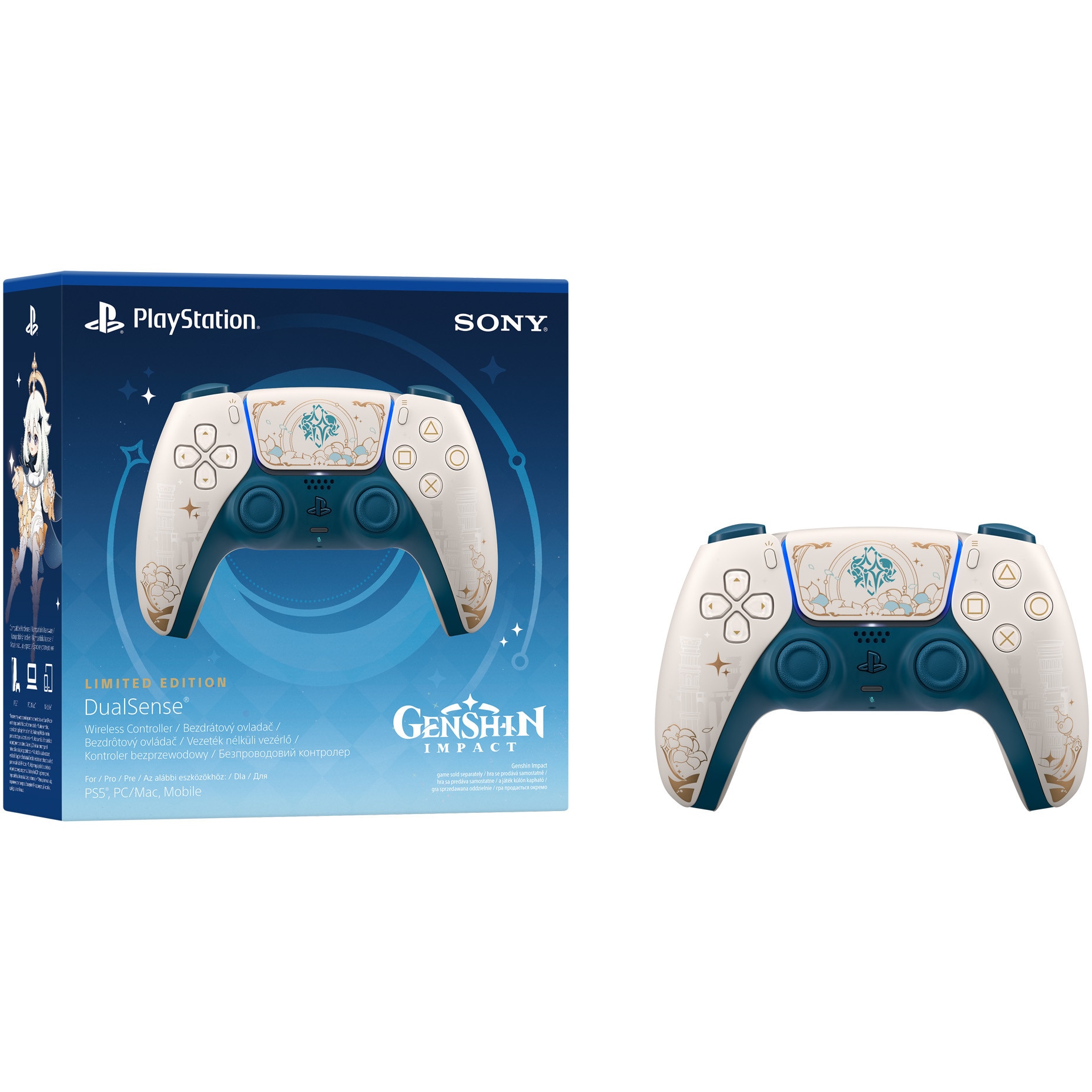 Controller Wireless PlayStation DualSense, Genshin Impact Limited ...