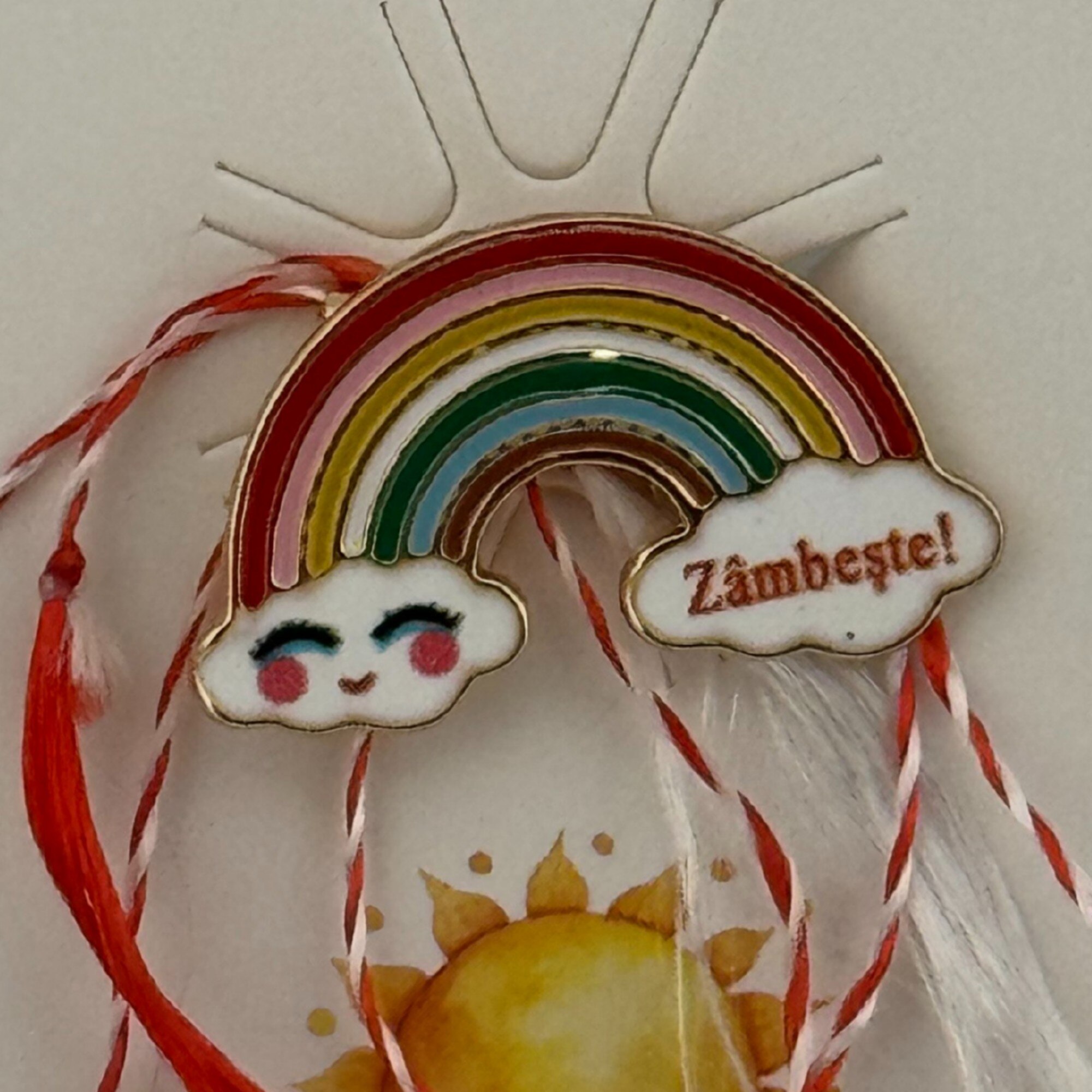 Martisor pentru copii, Jolie, Material Metal, Ambalaj Carton cu Design ...