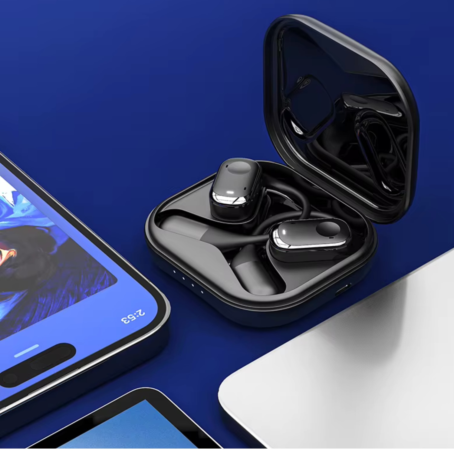 Casti Wireless, Open Ear Y30, Confort fara presiune, Fixare sigura cu ...
