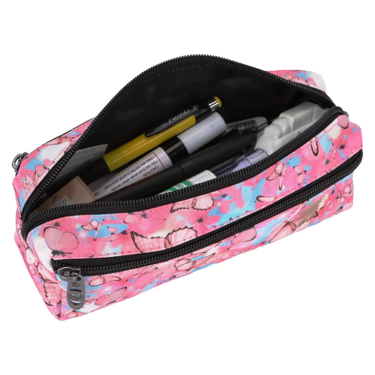 Penar Tub Triplu Neechipat 15NF36 Roz cu Model Fluturi 21x7x7cm - eMAG.ro