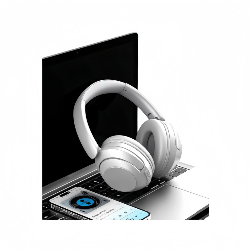 Casti wireless, Bluetooth 5.3, 25 ore autonomie, 40mm, alb, design ...