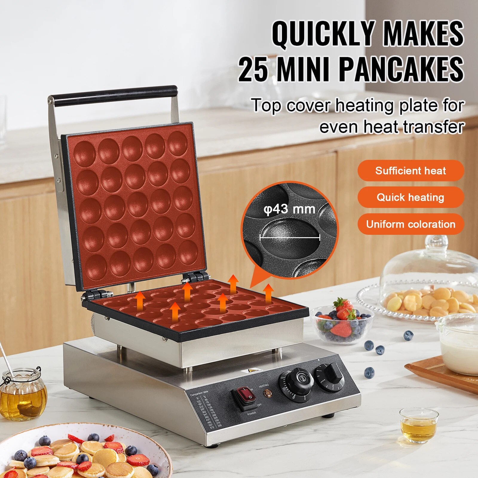 Aparat de preparat vafe electrice, capacitate 25 mini vafe, putere ...