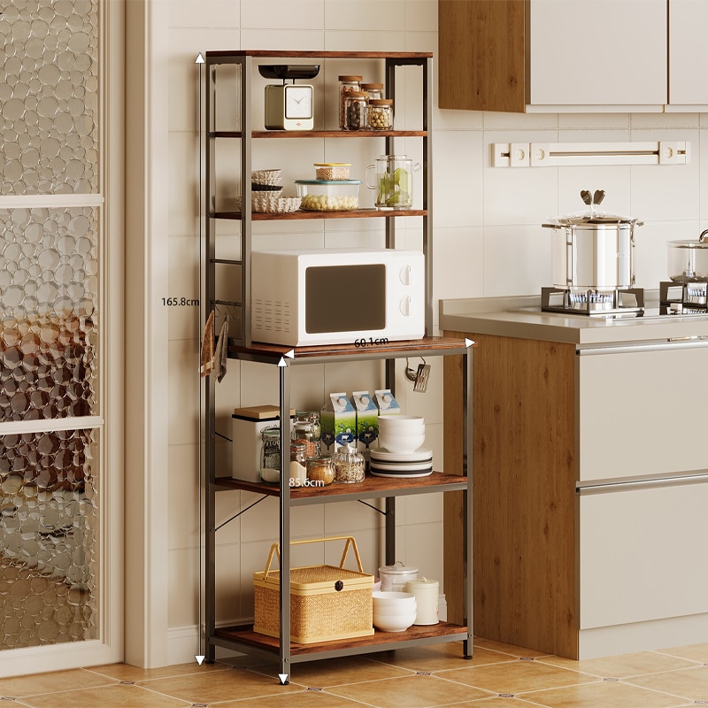 Dulap de bucatarie raft multifunctional vintage retro maro loft 6 ...