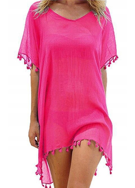 Pareo Plaja, SNM, Roz, Universal, Material Sifon, Detalii Franjuri ...