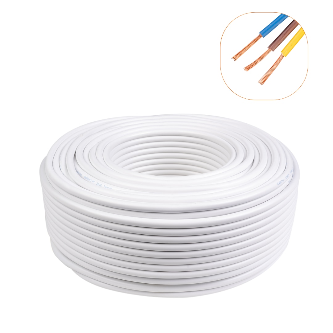 Cablu electric 3x4 mm², 100 m, alb - COBI SMART® - eMAG.ro