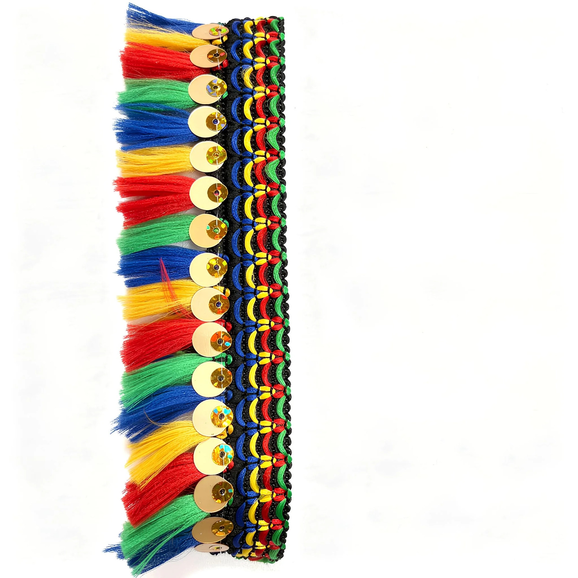 Panglica decorativă cu franjuri, multicolor, 2cm x 5m - eMAG.ro