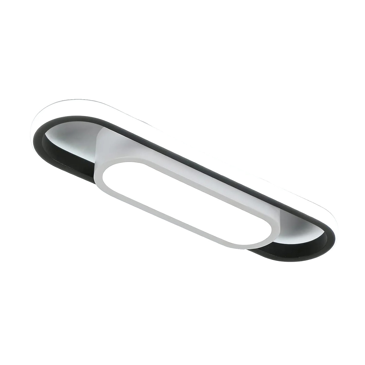 Plafoniera LED, design modern, eficienta energetica, neagra, 40x12cm ...