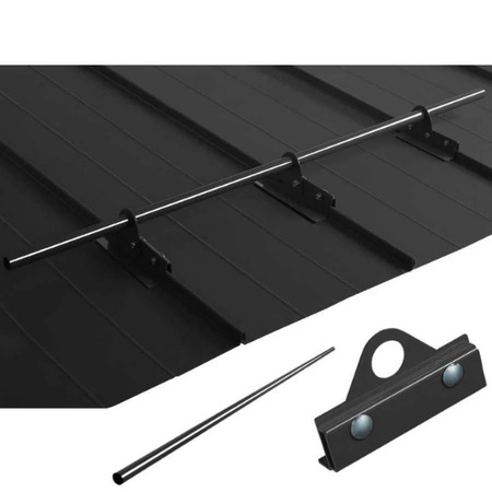 Set parazapada 1 cilindru acoperis tabla faltuita 2 m cu 4 suporti ...