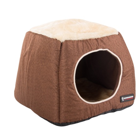 Culcus tip cub caini si pisici, perna detasabila, interior plush moale ...