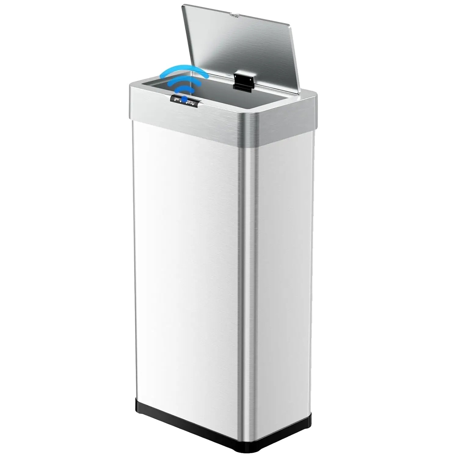 Cos de gunoi cu senzor de miscare, inox, capacitate 60L, design ...