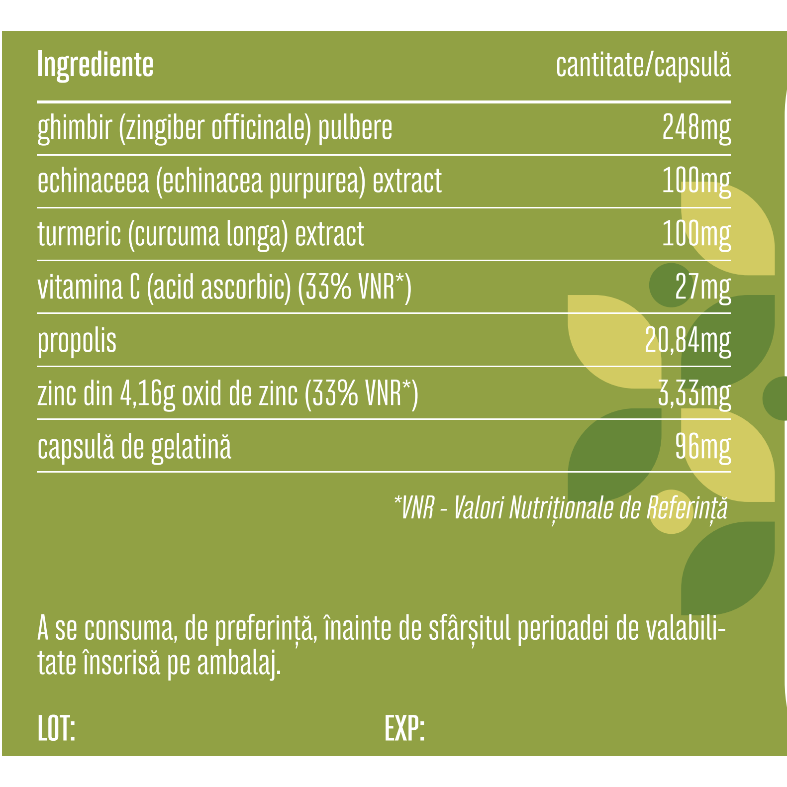 Supliment alimentar Bioplanta Imunoforte Capsule 60 bucati, cu ghimbir ...