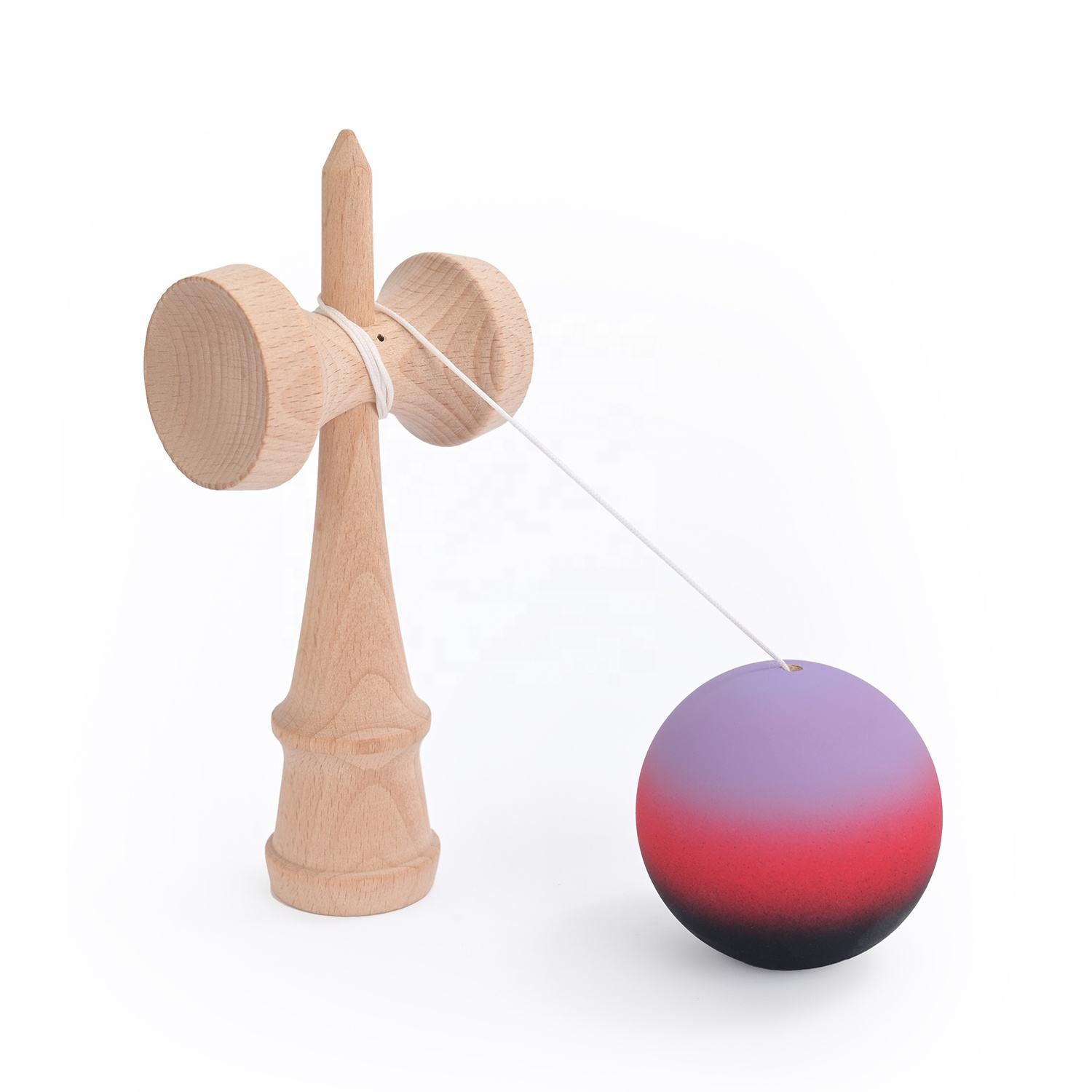 Joc de coordonare Kendama, lemn, 18x6cm, multicolor - eMAG.ro