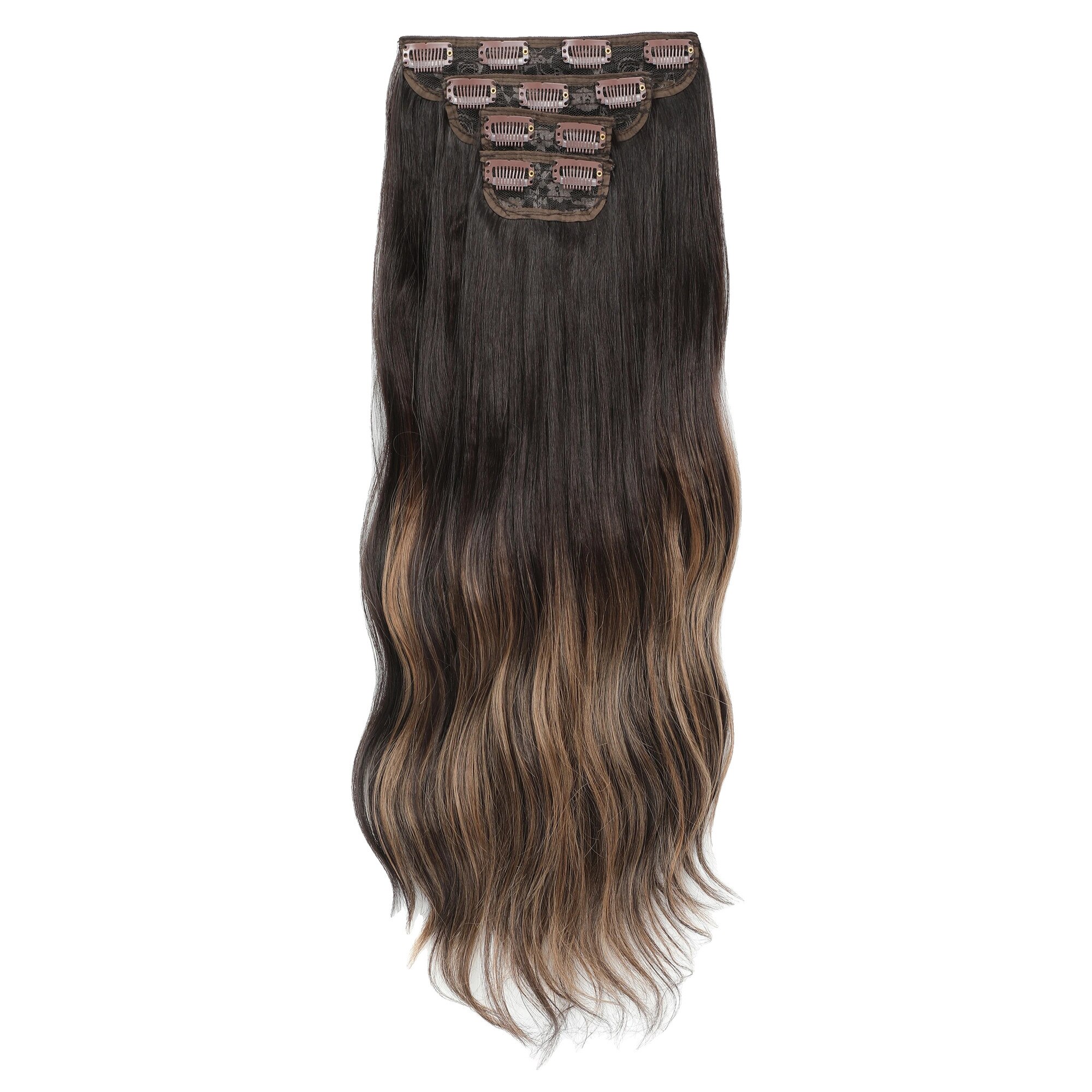 Extensii de par clip-in, textura body wave, fibra rezistenta la caldura ...