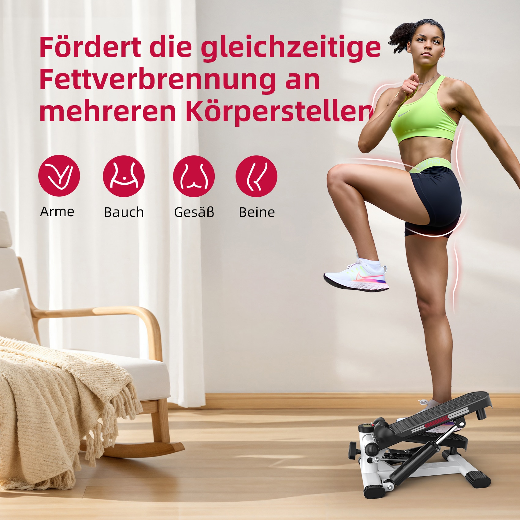 Stepper Mini JASPORT ST1 cu corzi de rezistenta, sistem hidraulic ...