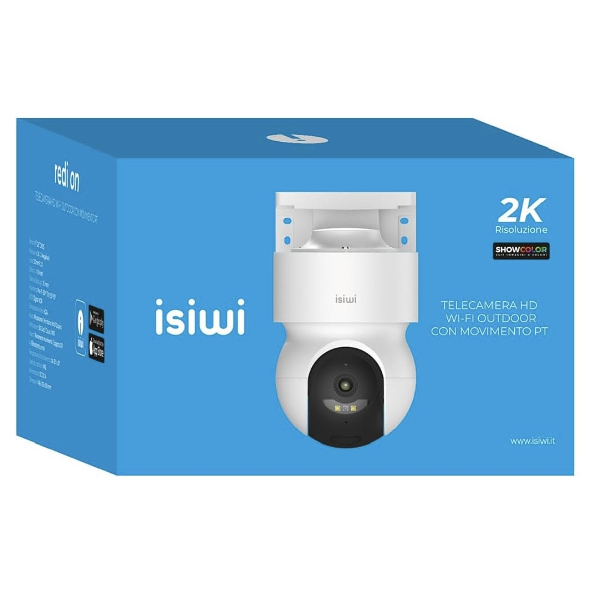 Camera de Supraveghere Rotativa 360, WiFi de Exterior Isiwi Redi ON 2K ...