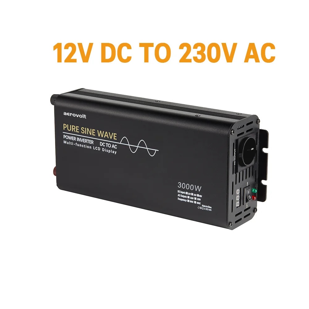 Inverter auto, 12V la 230V, 3000W, eficienta ridicata, 220-240V - eMAG.ro