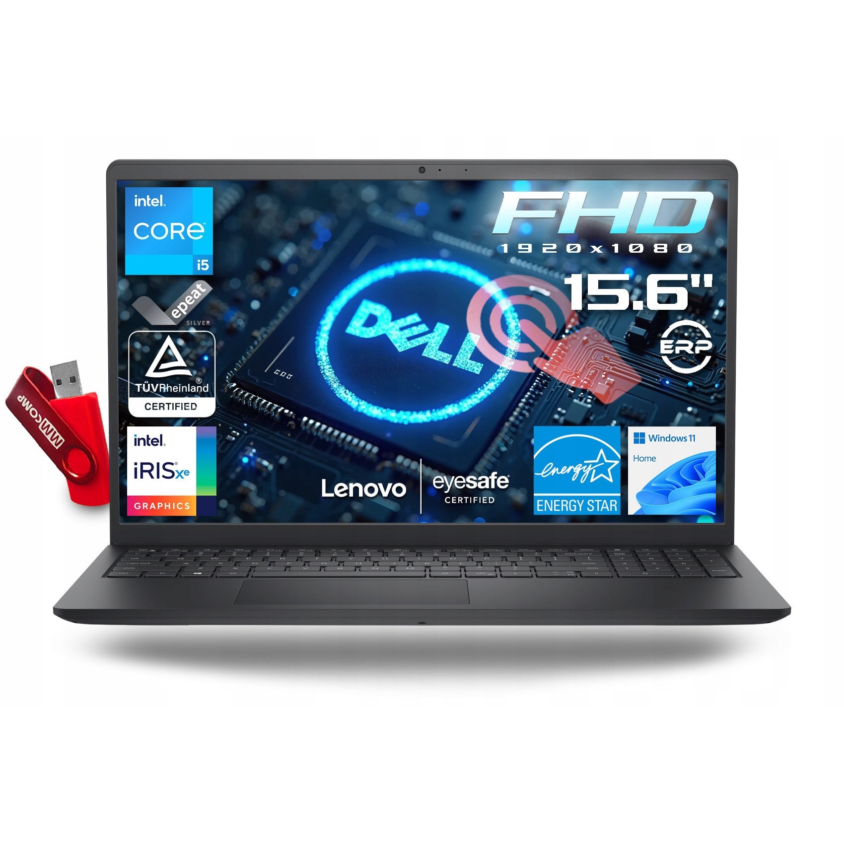 Лаптоп Dell Inspiron 15, Intel Core i5-1334U, 16GB 512GB SSD, 15"6" FHD ...