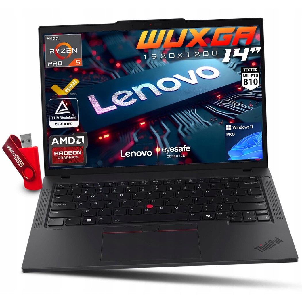 Laptop Lenovo ThinkPad T14, AMD Ryzen 5 PRO 8540U, 64GB 2TB SSD, 14 ...