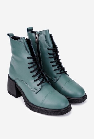 Botine dama verzi din piele naturala 40 - eMAG.ro