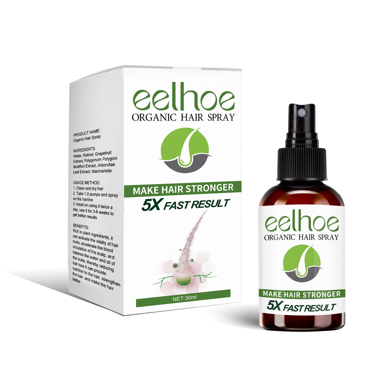 Spray pentru par Eelhoe, tratament anti-cadere, 150ml - eMAG.ro