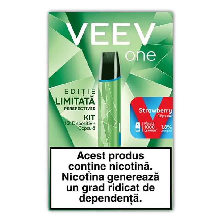 Kit tigara electronica Veev One Perspectives, 1 capsula Strawberry ...
