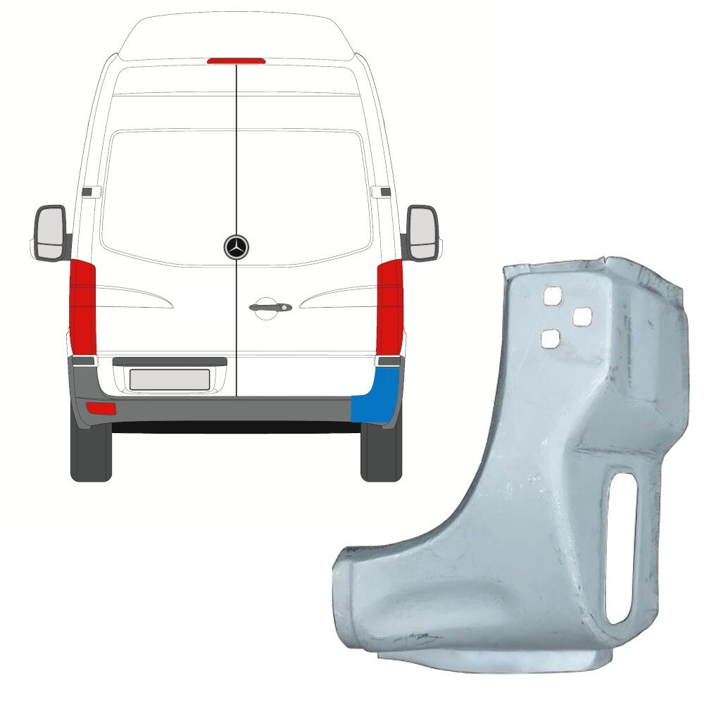 Reparatie colt spate, Mercedes Sprinter, 2006-2018, otel de inalta ...