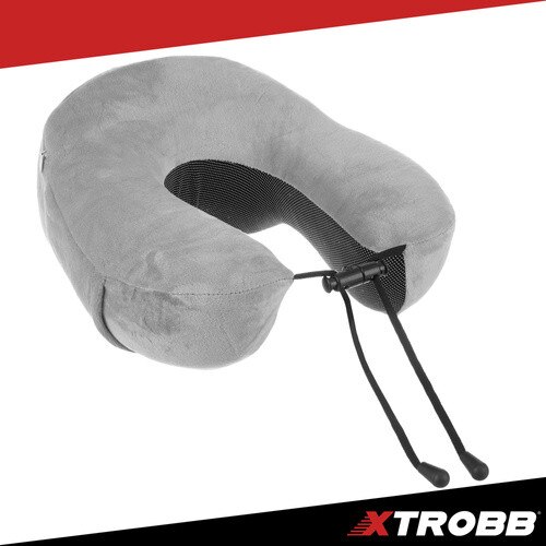 Perna de voiaj 3D Xtrobb, confort pentru avion, masina sau tren, gri ...