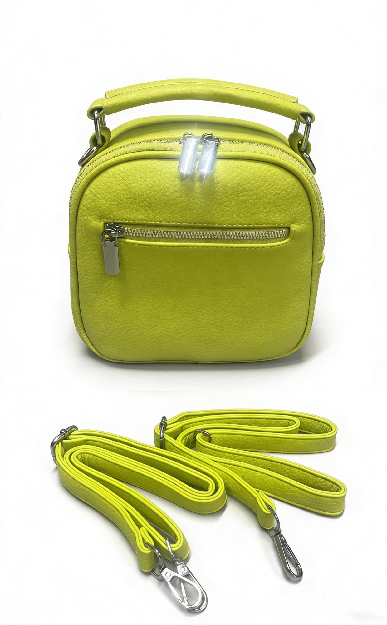 Geanta patrata mini verde fluorescent primavara/vara 2026 - eMAG.ro