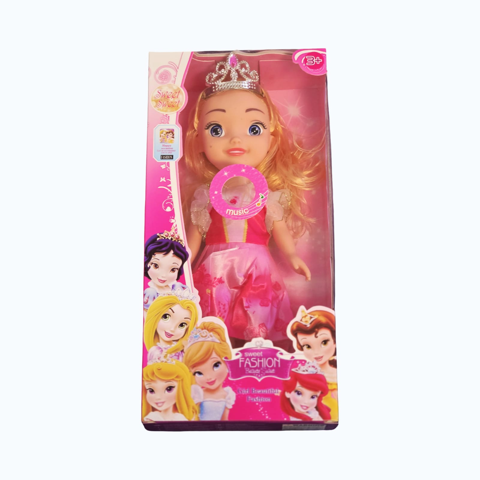 Papusa Printesa cu Coronita, Virtual Trend®, 30 cm, Muzicala - eMAG.ro