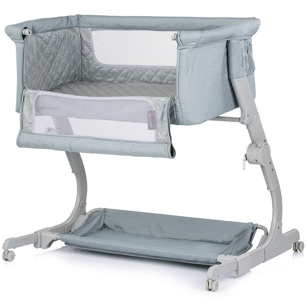 Patut co-sleeper Chipolino Eleganza cu laterala culisanta basil - eMAG.ro