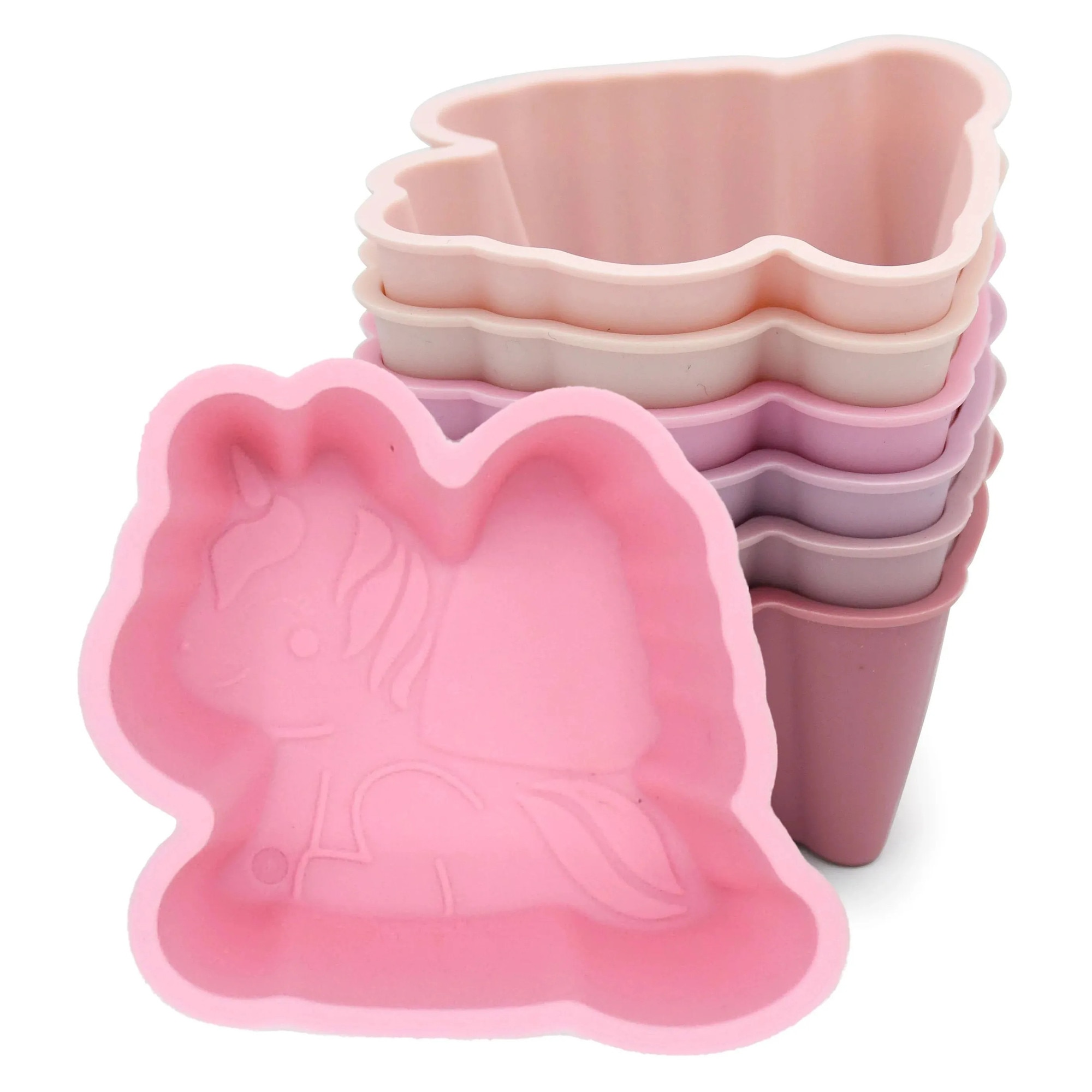 Set 6 forme de gătit silicon Melii model unicorn, colorate, rezistente ...