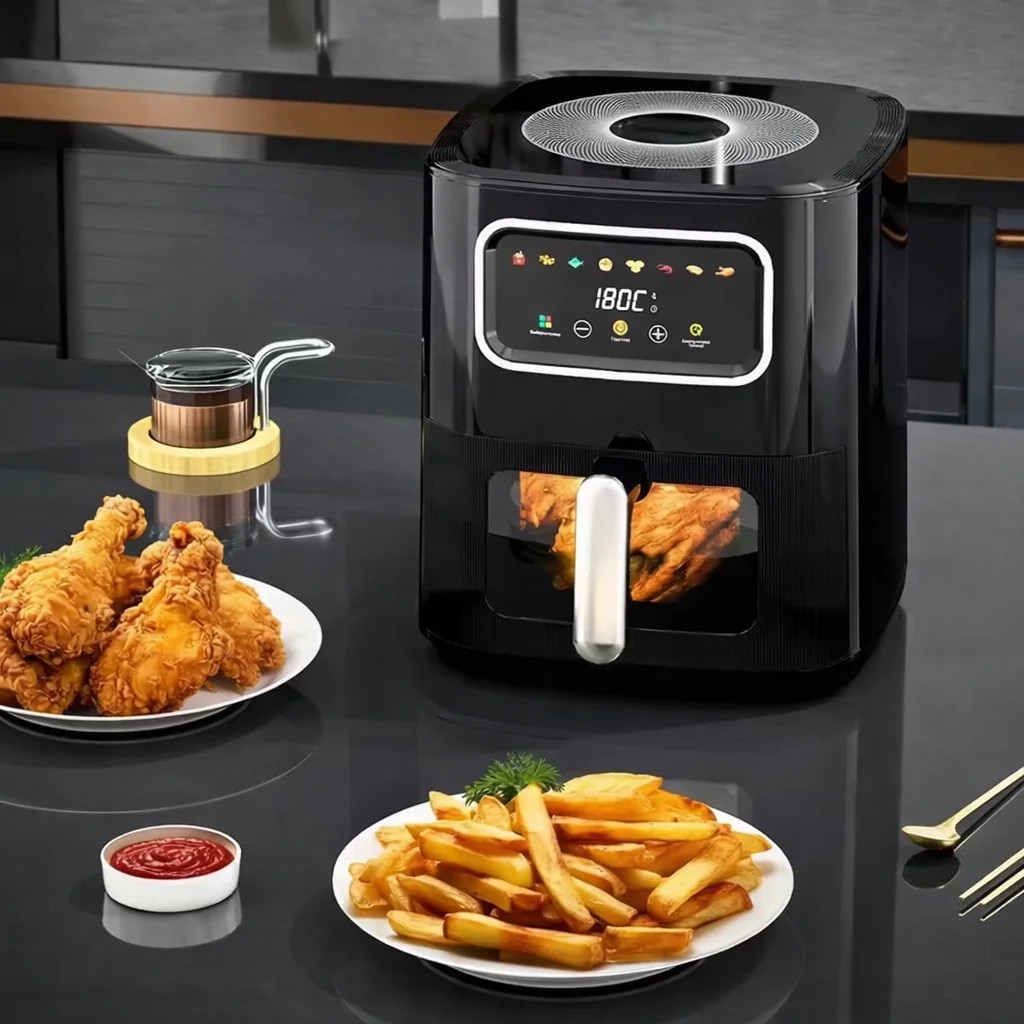 Friteuza cu Aer Cald 10L, 2800W, Control Digital - eMAG.ro