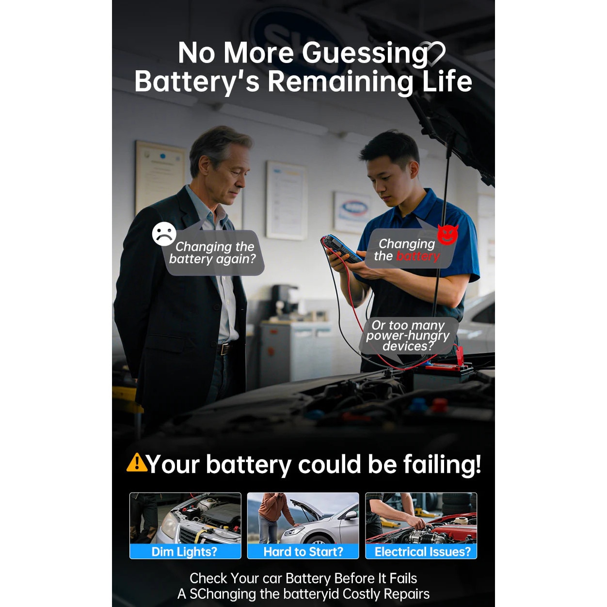 Tester inteligent pentru baterii de pornire FNIRSI BTM-24, 12V/24V ...