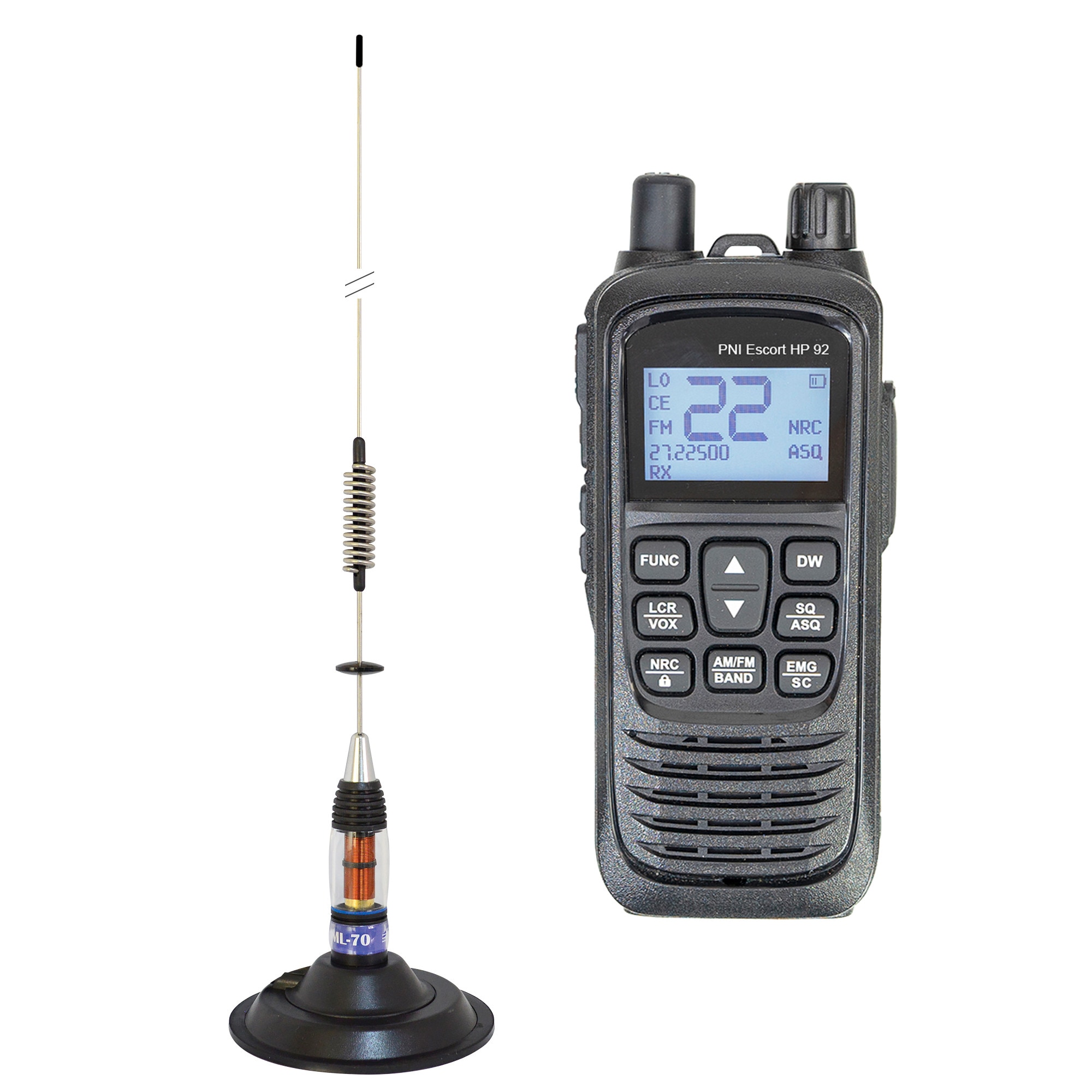 Kit Statie radio CB portabila PNI Escort HP 92 ASQ cu antena CB PNI ...