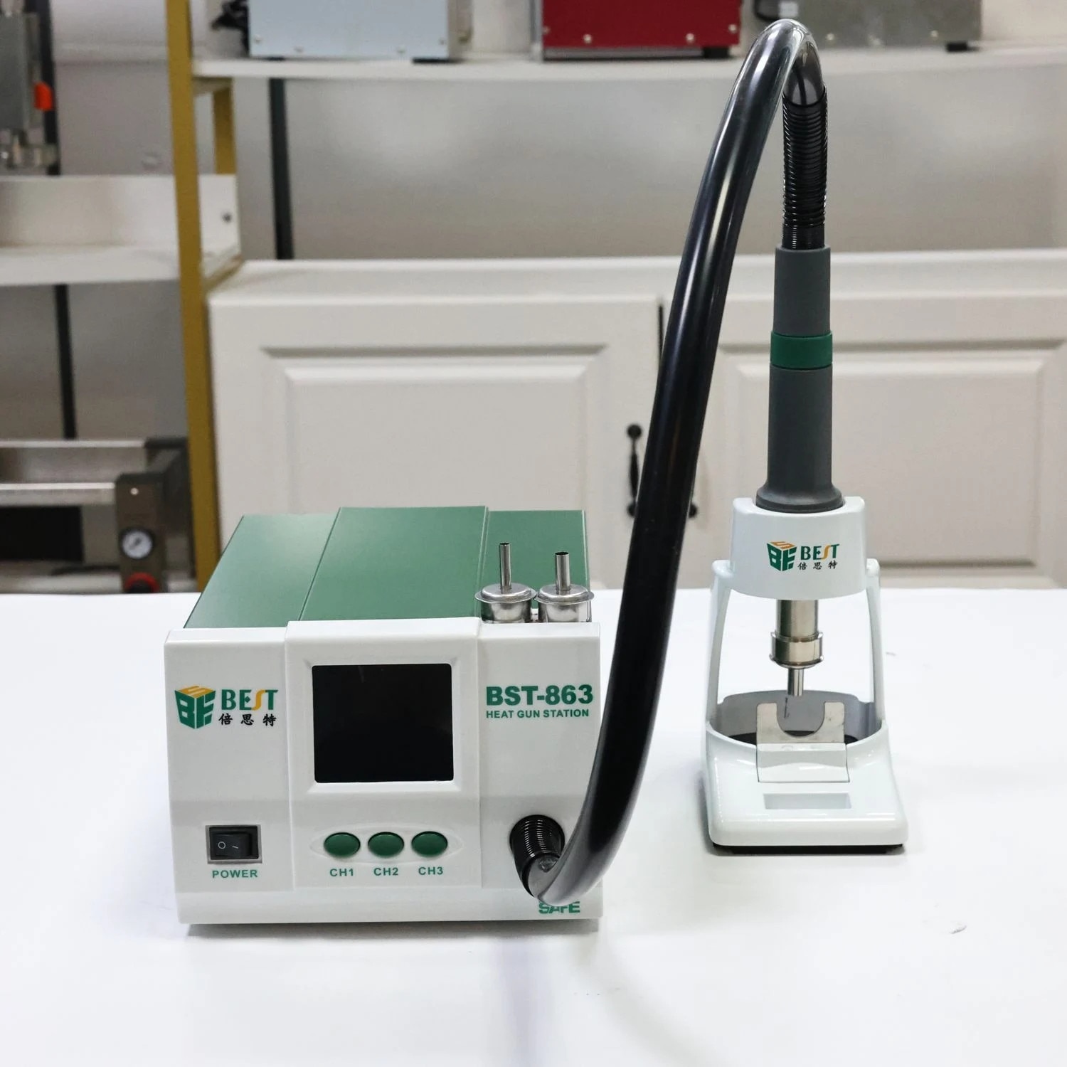Pistol de lipit, LCD Touch Control, setare temperatura multi-canal, 863 ...