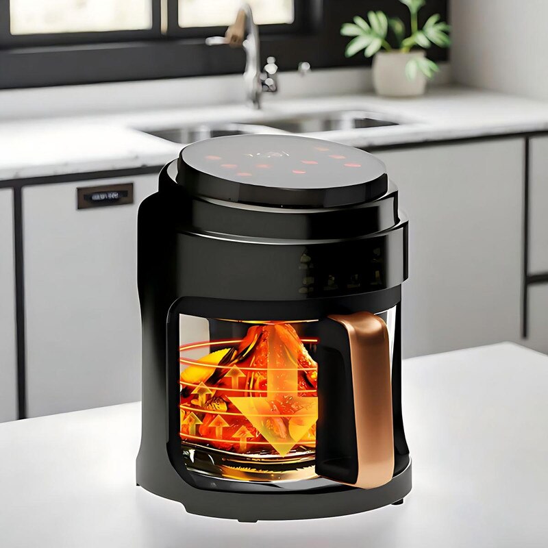 Friteuze (Air Fryer) JD888, Vizibilitate 360°, Putere 1100W, Capacitate ...