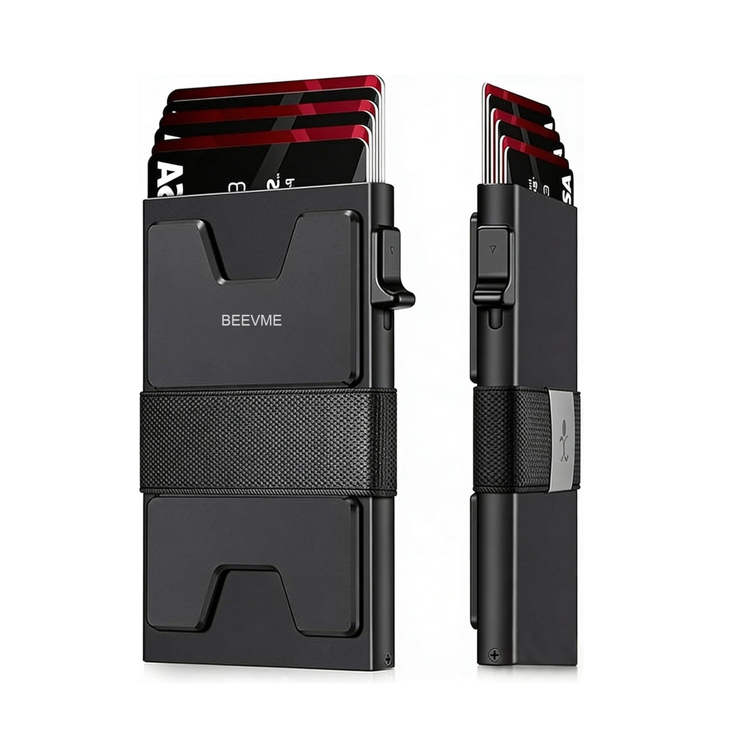 Portofel de carduri pentru barbati subtire din aluminiu Blocare RFID ...
