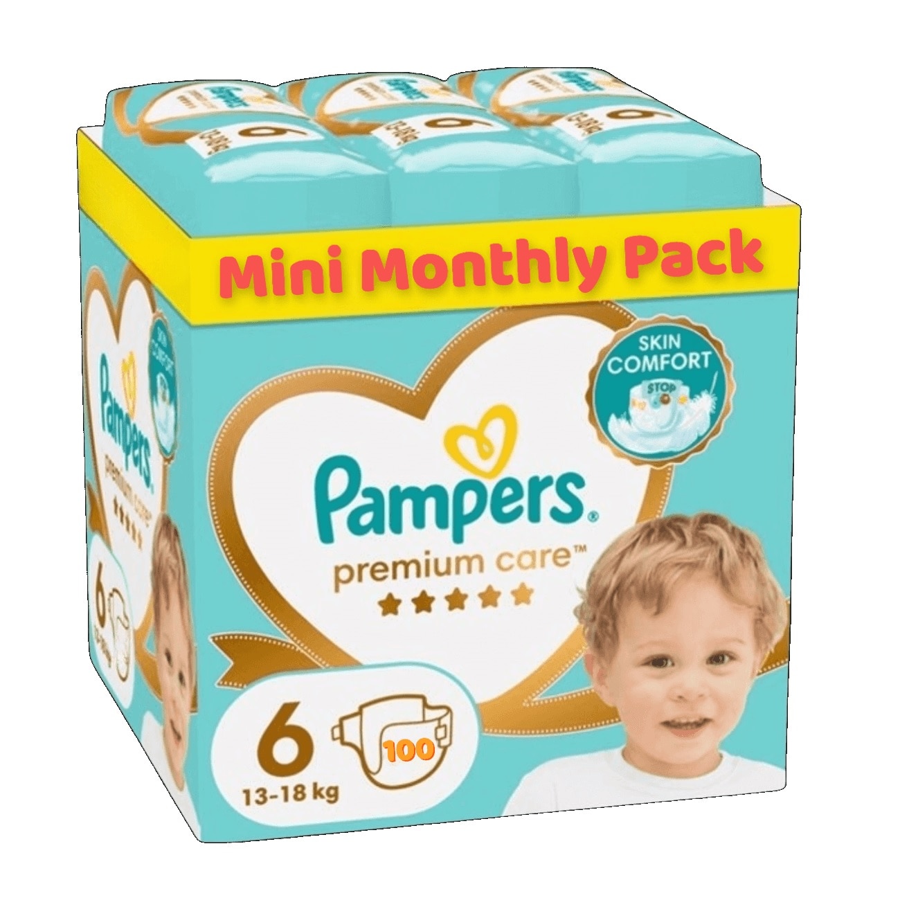 Set Pampers Premium Care Mini Pachet Lunar, Panza No. 6, 100 buc - eMAG.ro
