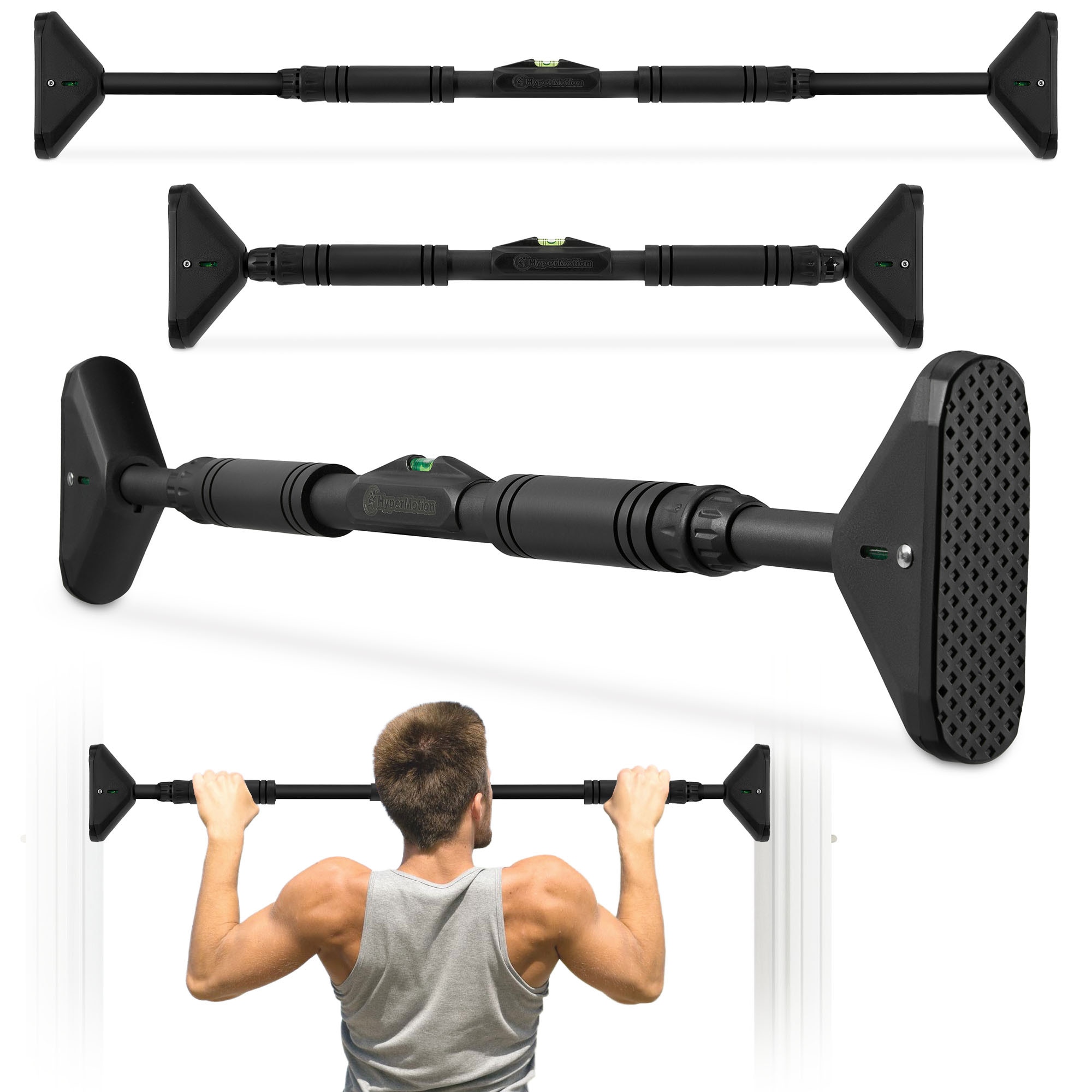 Bara de tractiuni extensibila HyperMotion 70-100 cm, 200 kg, neagra ...
