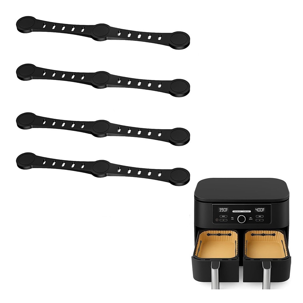 Set de 4 benzi magnetice din silicon pentru hartia de copt in friteuza ...