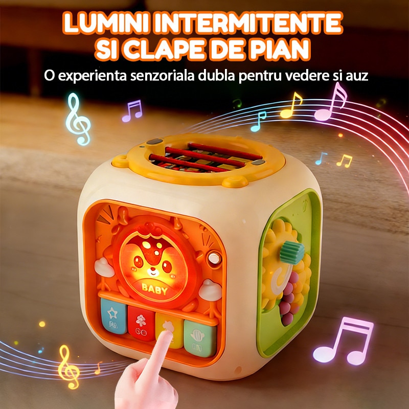 Jucarie tip cub interactiv, DONFANLIA®, jucarie muzicala, jucarie ...