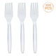 Furculite Reutilizabile din Plastic Transparent 15,8cm - 100buc - eMAG.ro