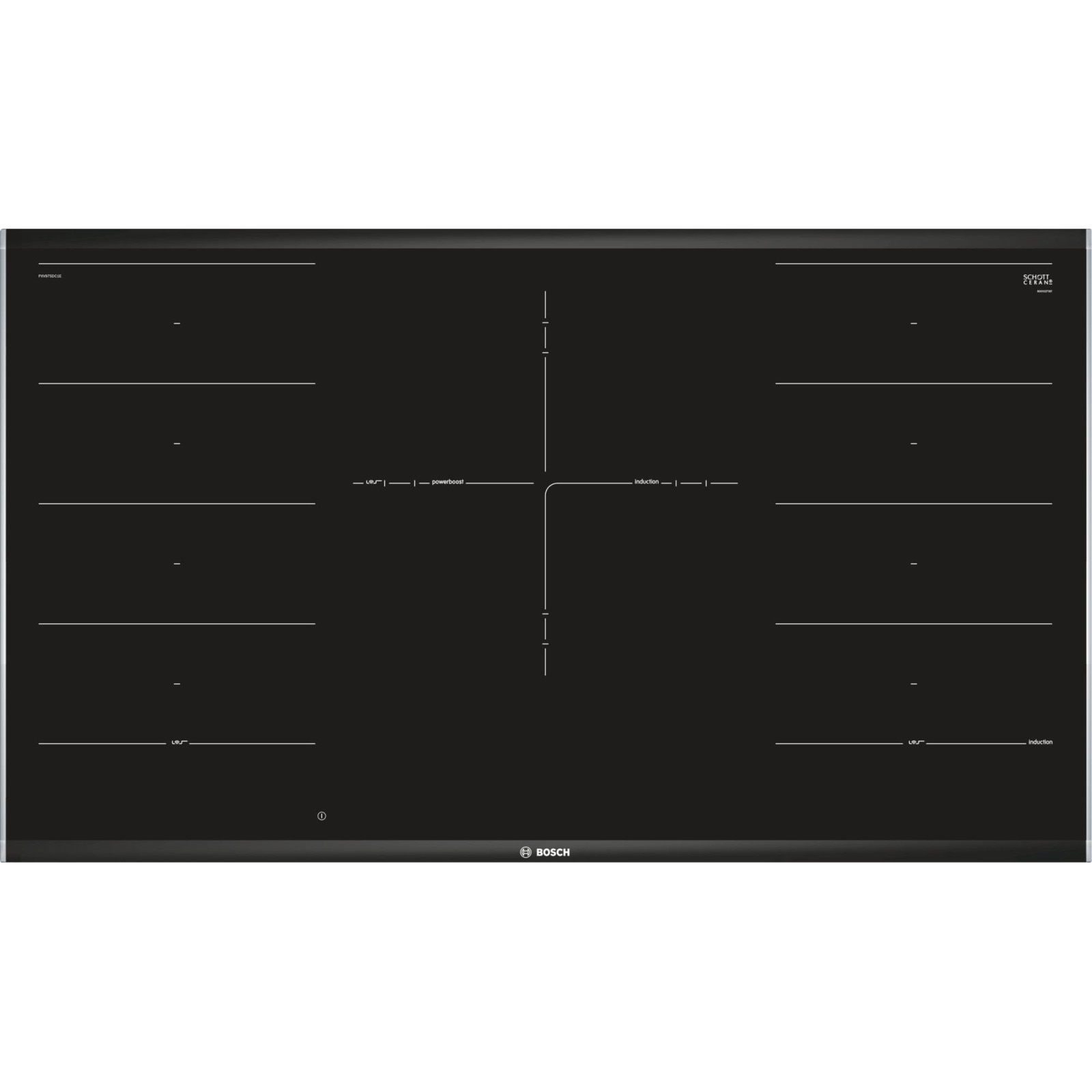 Plita cu inductie Bosch Serie 8 PXV975DC1E, 91 cm, Touch, 5 zone ...