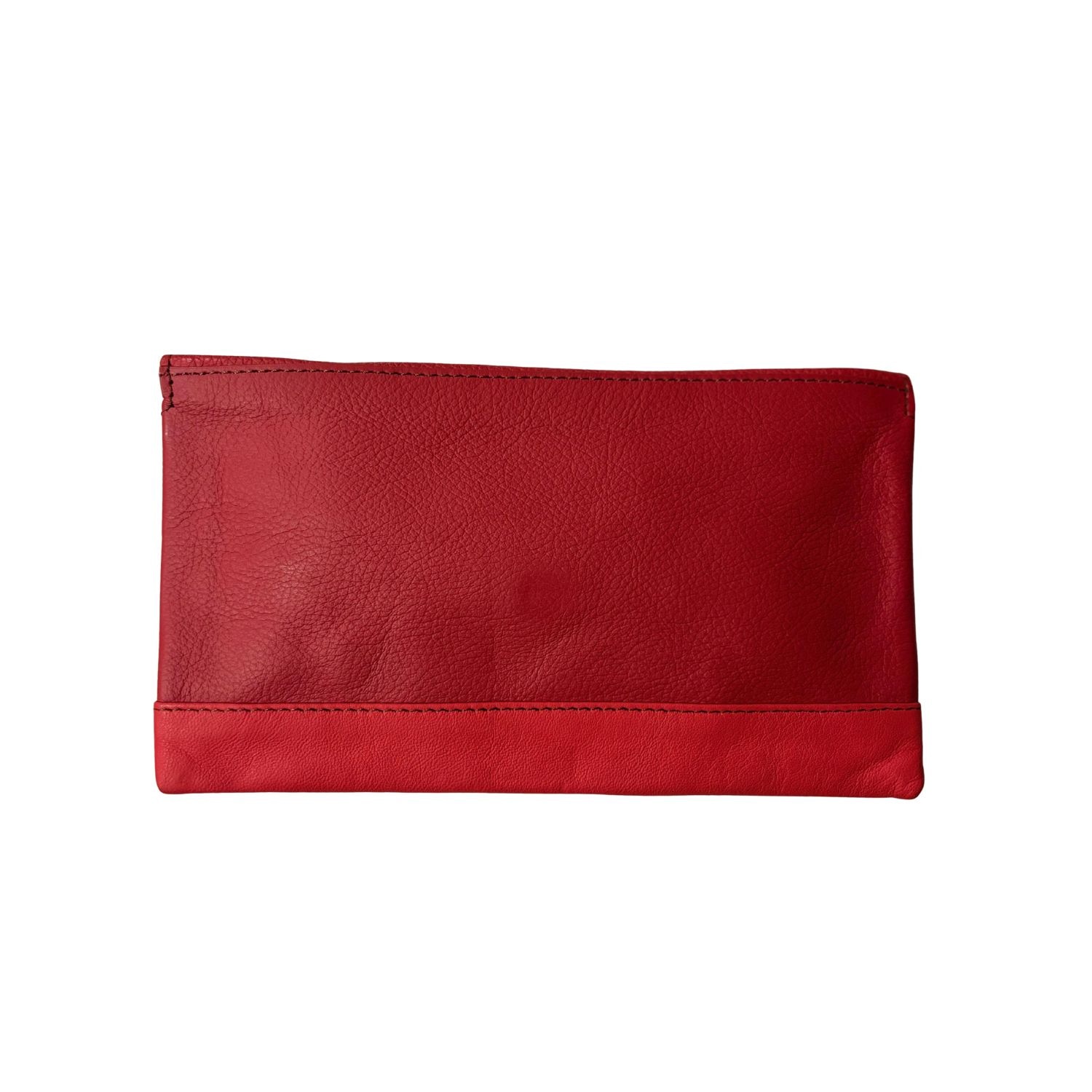 Plic Soruka din piele naturala reciclata, rosu, design triunghiular ...