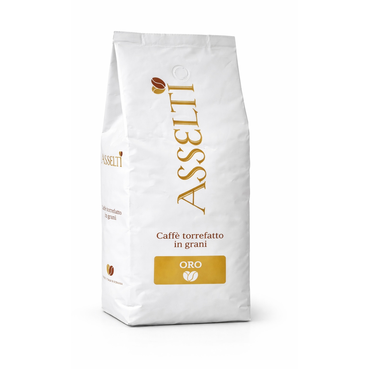 Cafea boabe ASSELTI Oro, 100% Arabica, prajire italiana, 1 kg - eMAG.ro