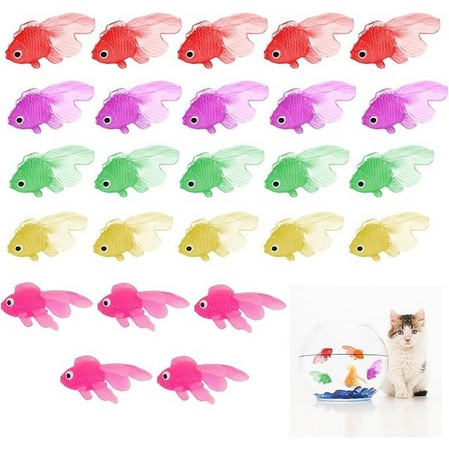 Set 25 pesti mici pentru acvariu plutitori, multicolor.4.5x2.3cm - eMAG.ro