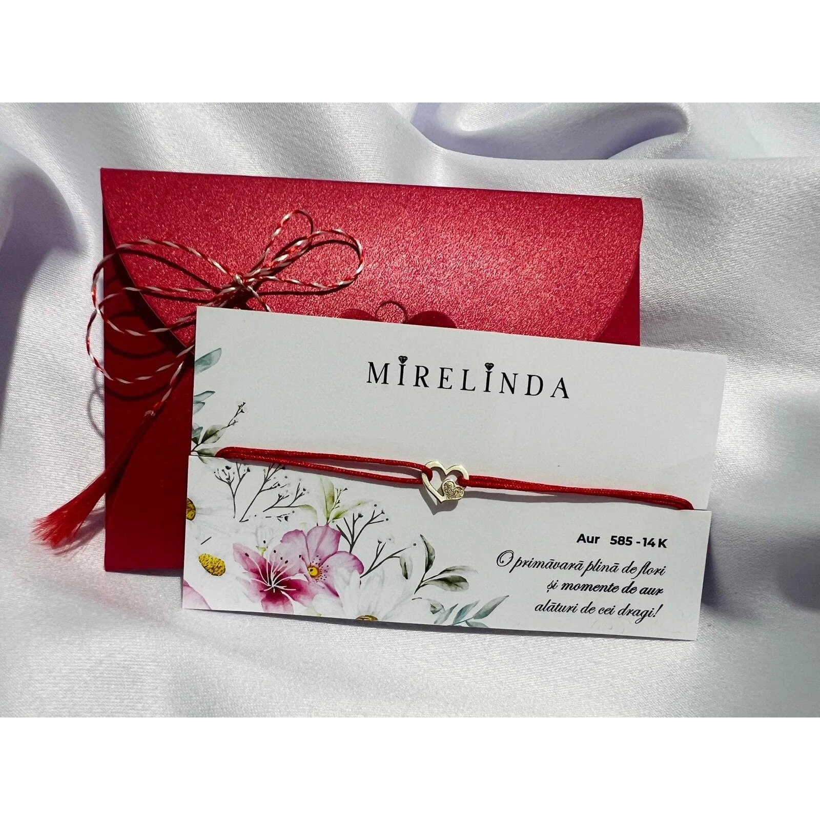 Martisor bratara din aur 14K - Inima cu inimioara - eMAG.ro