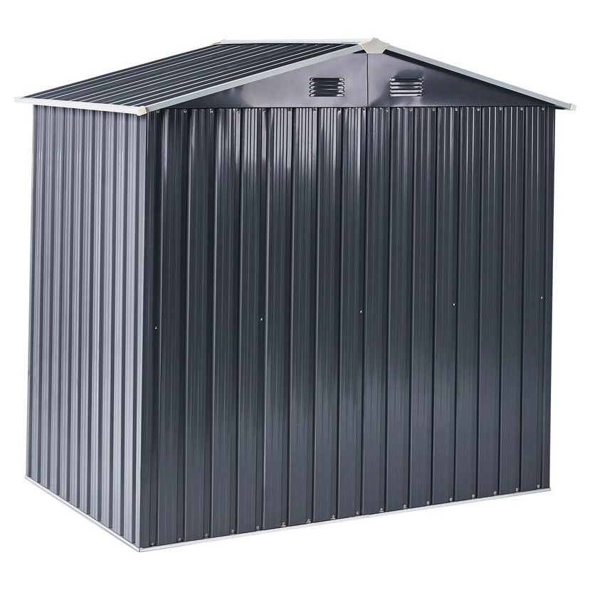 Magazie de gradina Cirella 194 cm 118 cm Gri grafit - eMAG.ro