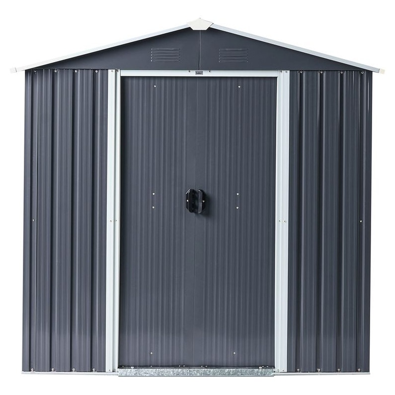 Magazie de gradina Cirella 194 cm 118 cm Gri grafit - eMAG.ro