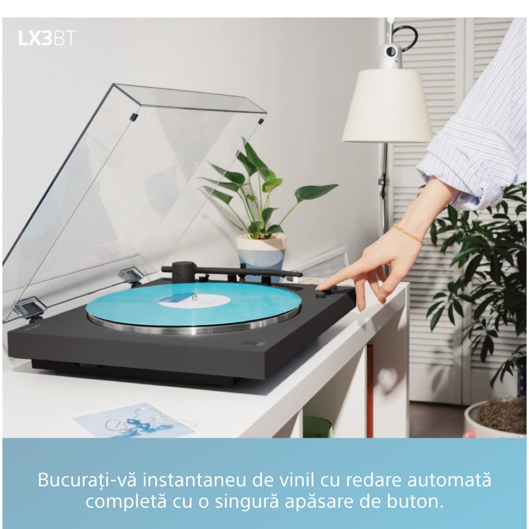 Pick-up wireless Sony PS-LX3BT, Bluetooth, Redare automata, Hi-Res ...